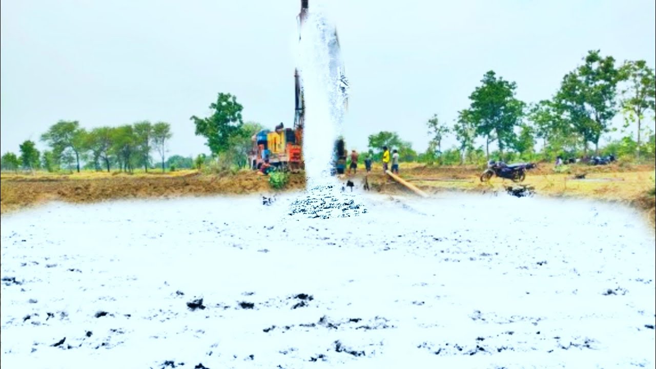 Borewell Drilling 345 - 20 Hp Motor With Coconut water checking ...