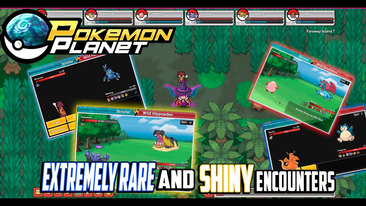 Pokemon Planet - Extremely Rare And Shiny Encounters. - YouTube
