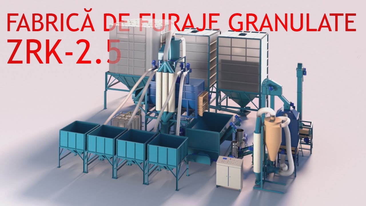 Fabrica de furaje granulate 1,5 t/h de la Artmash - YouTube