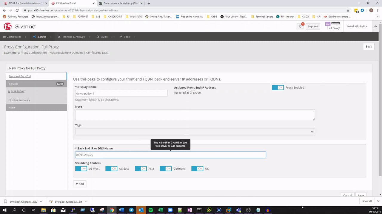 F5 Silverline Mini-Series - Video 1 - Base Proxy & WAF Configuration ...