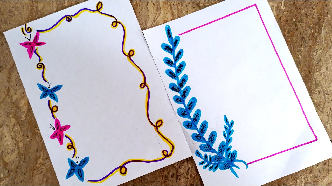 BORDER DESIGNS FOR PROJECT | A4 Sheet Designs | File Cover Page ...