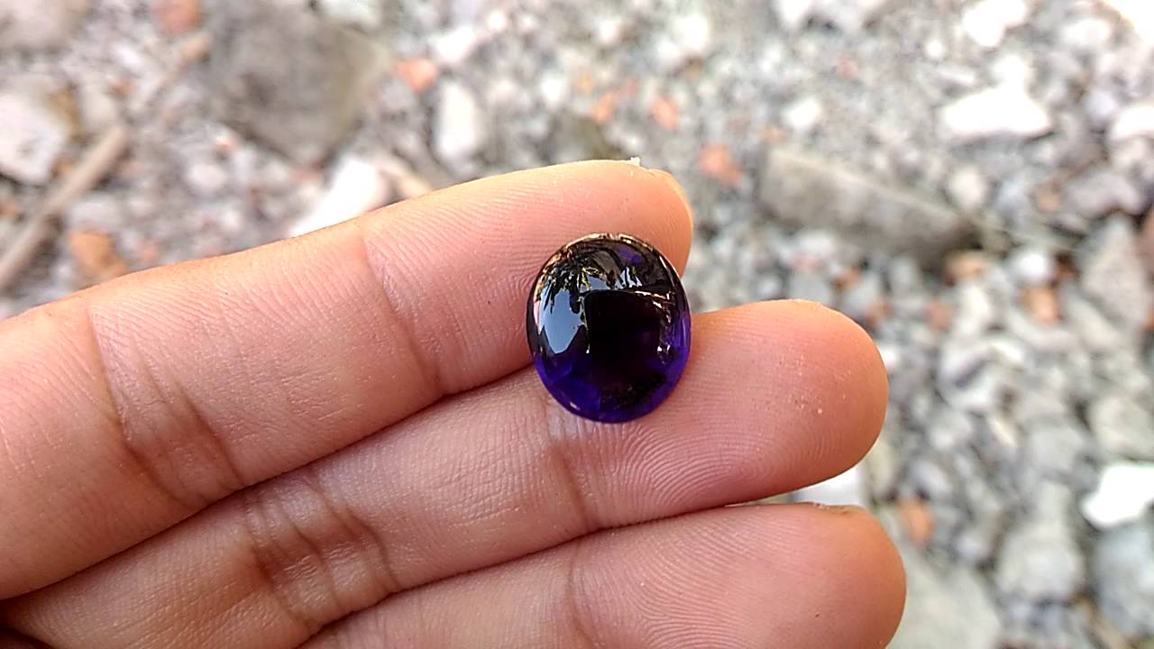 Batu Obsidian Ungu Kristal Bening - YouTube