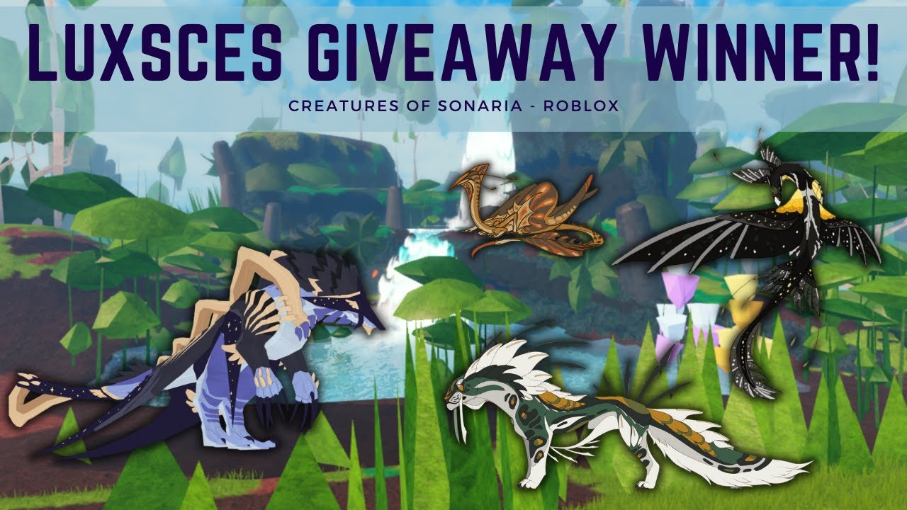 Luxsces Giveaway Winner [Creatures of Sonaria - Roblox] - YouTube
