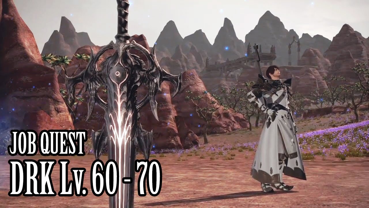 FFXIV DRK Job Story Lv 60-70 All Cutscenes and Texts - YouTube