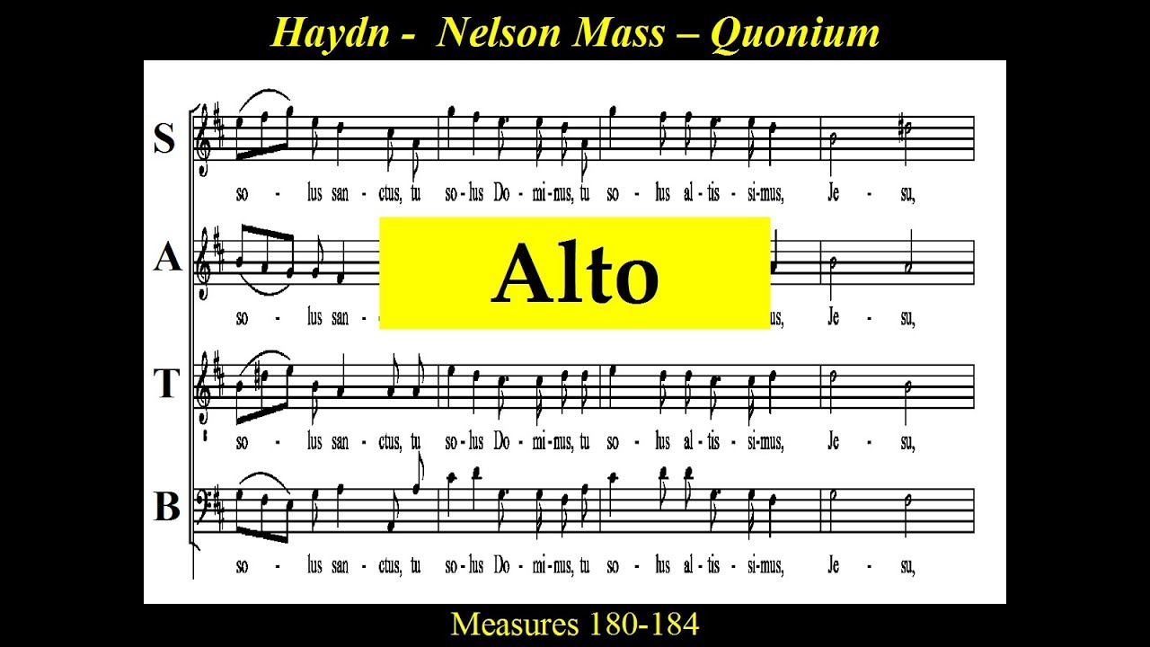 Haydn - Mass in D minor - Nelson Mass - 2c.Gloria - Quonium - Alto ...