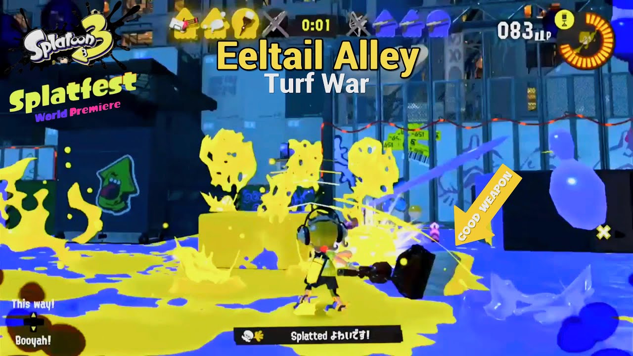 Splatoon 3 Splatfest - Octobrush still op weapon!? - Turf War Eeltail ...