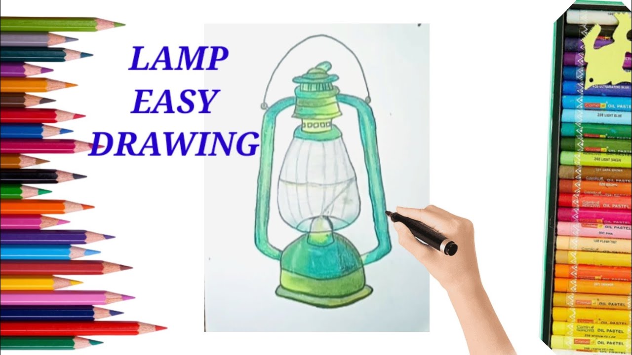 HOW TO DRAW A LAMP|| LAMP EASY DRAWING - YouTube