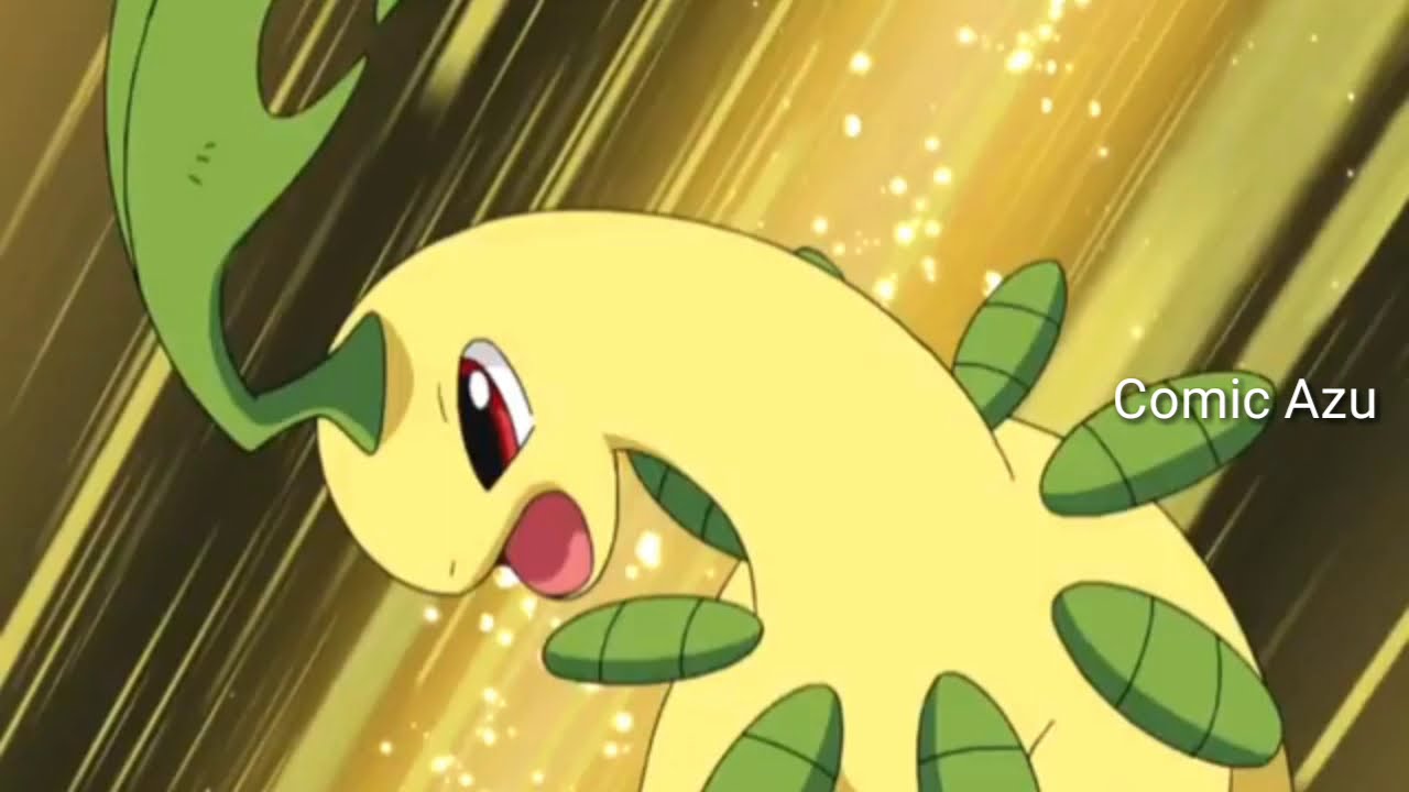 All Ash's Chikorita (Bayleef) moves / attacks |Razor leaf , Vine Whip ...