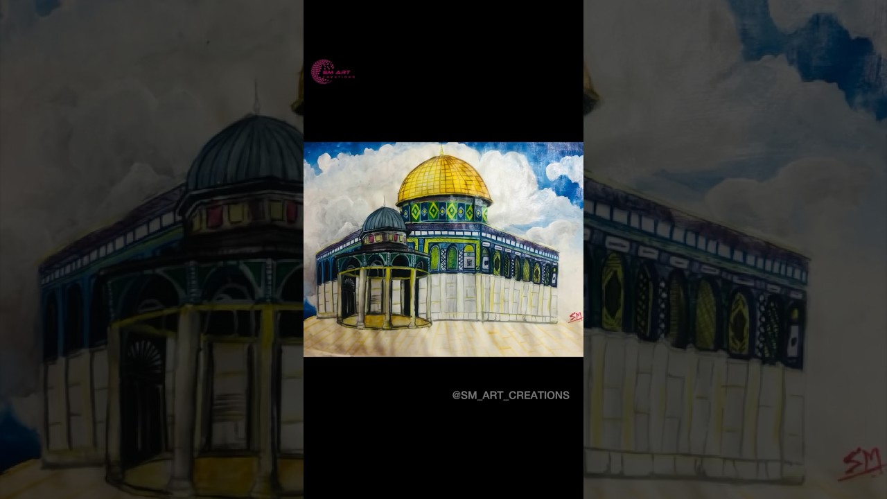 Masjid Al-Aqsa Drawing step by step tutorial #Al-AqsaMosque # ...