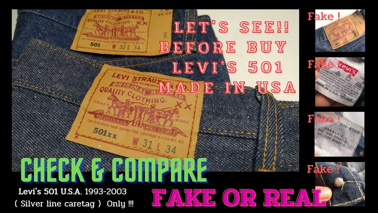 วิธีดู ลีวายส์แท้ How to check levi's 501 original real or fake ! - YouTube