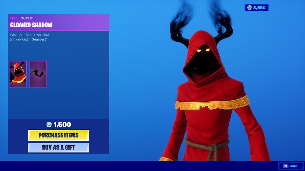 Cloaked Shadow skin - Fortnite Item Shop (2018-12-28) - YouTube