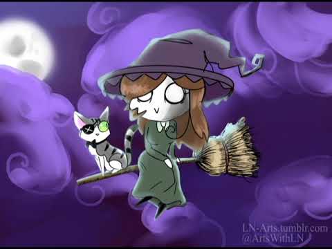 Little Witch (loop) Halloween Animation - YouTube