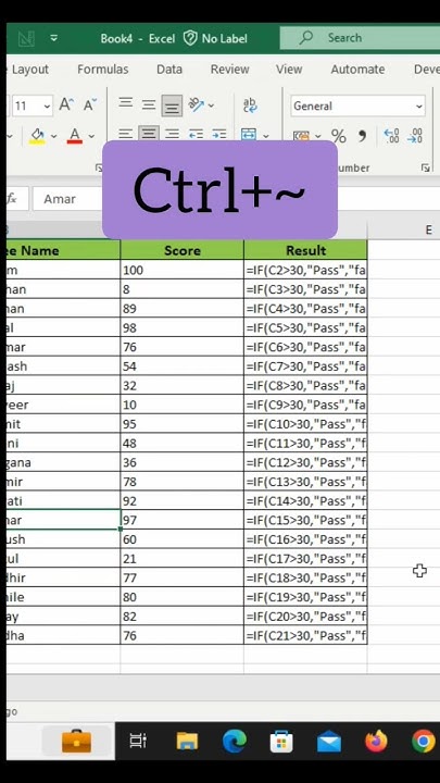Shortcut Key For Show Formulas In Excel Excelreel Excelshorts Exceltricks L Viral Exceltips