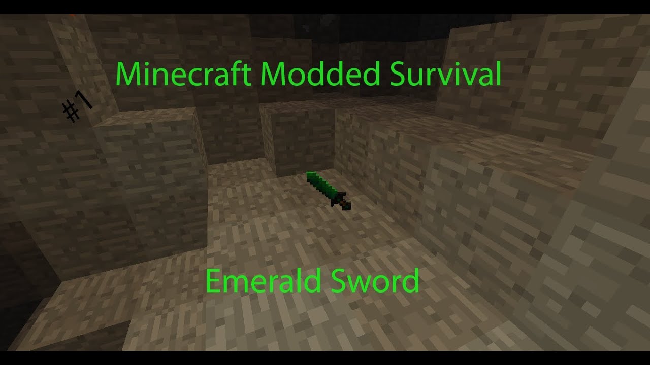 Emerald Sword! Minecraft Modded Survival Ep.1 - YouTube