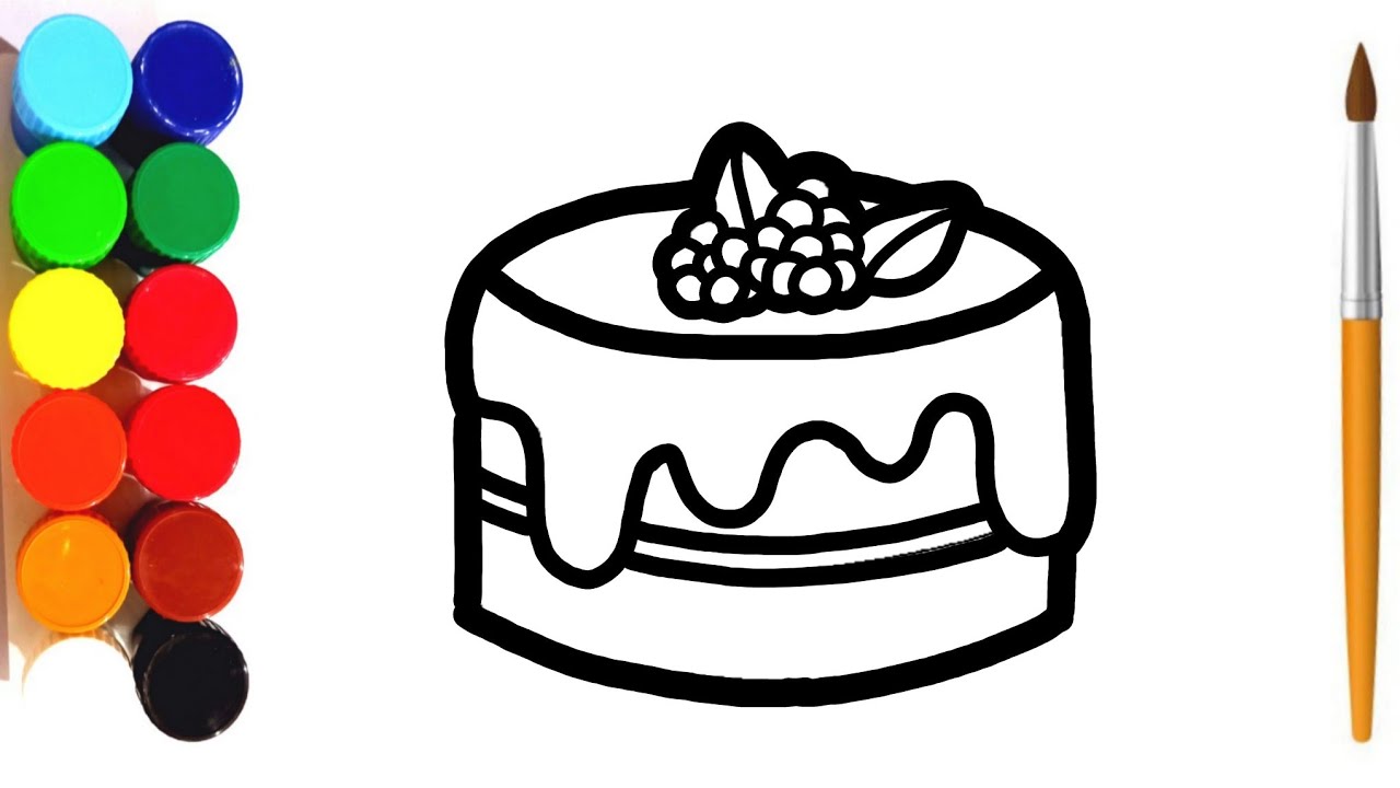 Dessert Drawing, Painting and Coloring for Kids | How to Draw Dessert ...