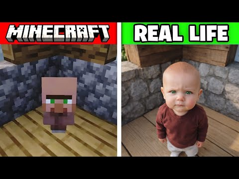 Minecraft Ultimate Comparison with Real Life 😮