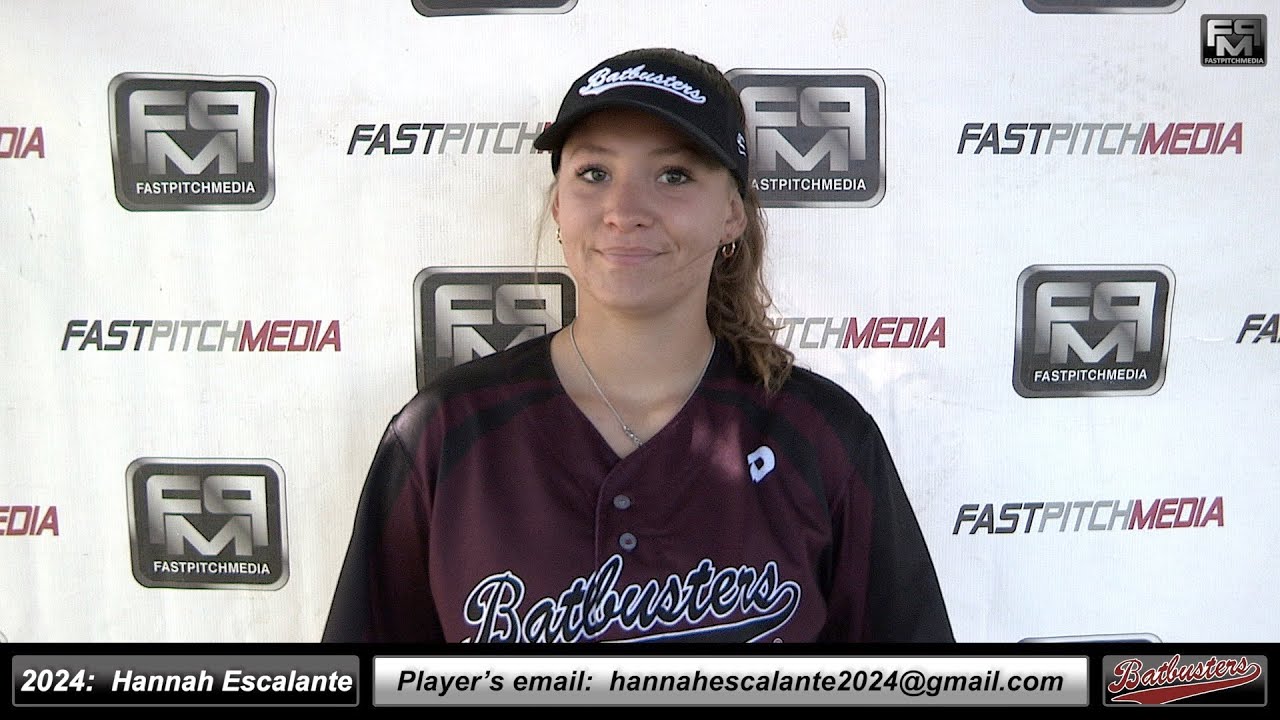 2024 Hannah Escalante - 4.06 GPA - Pitcher Softball Recruiting Skills ...