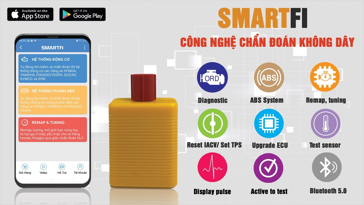 Giới thiệu chức năng Phân tích khí thải trên máy chẩn đoán lỗi Smartfi - YouTube