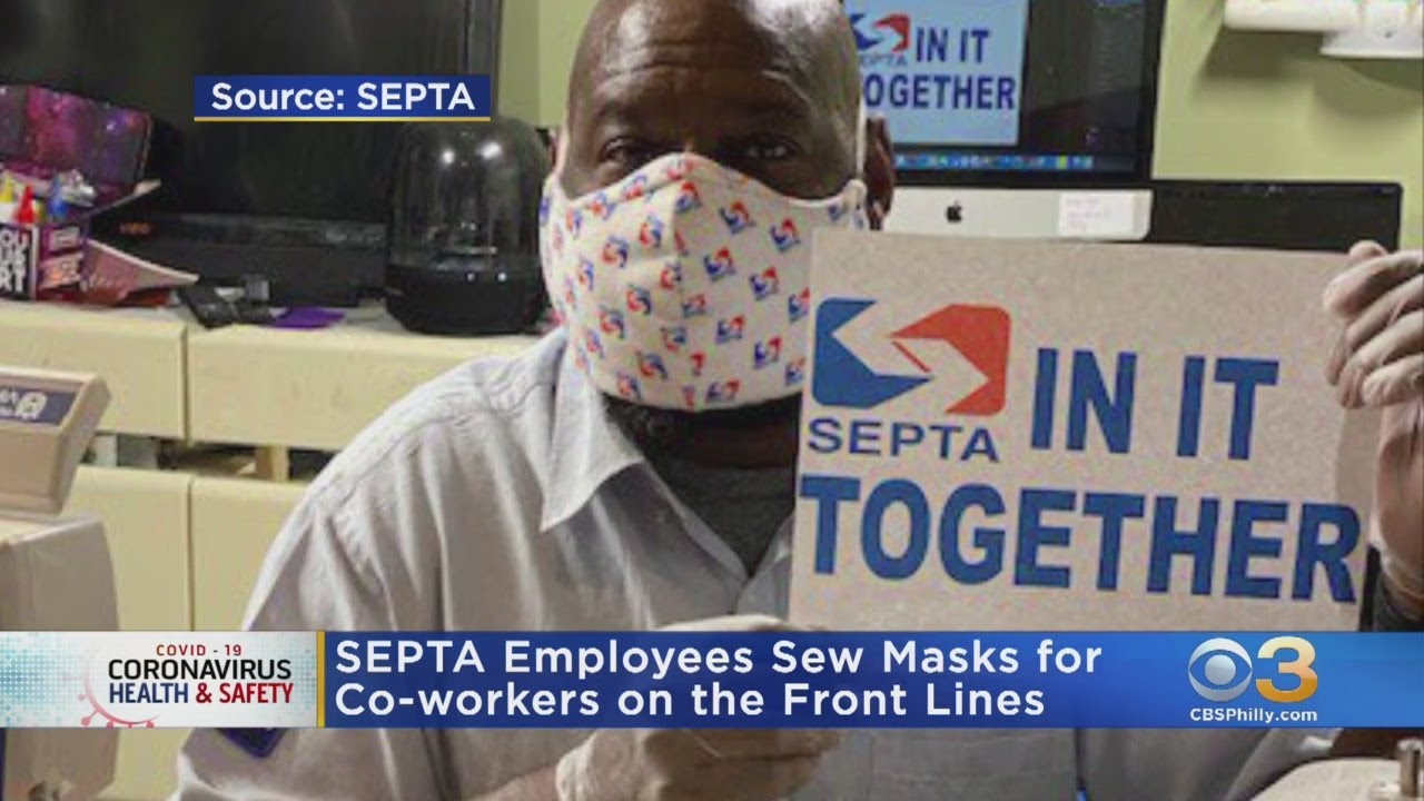 SEPTA Employees Sew Mask For Coworkers - YouTube