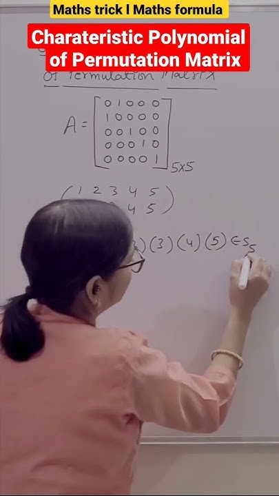 @characteristic polynomial of permutation matrix ️#shorts#youtubeshorts #shortvideo #maths#trick ...