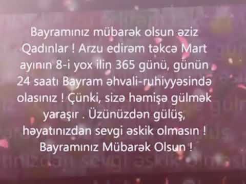 Əziz xanimlar sizi tebrik edirem❤