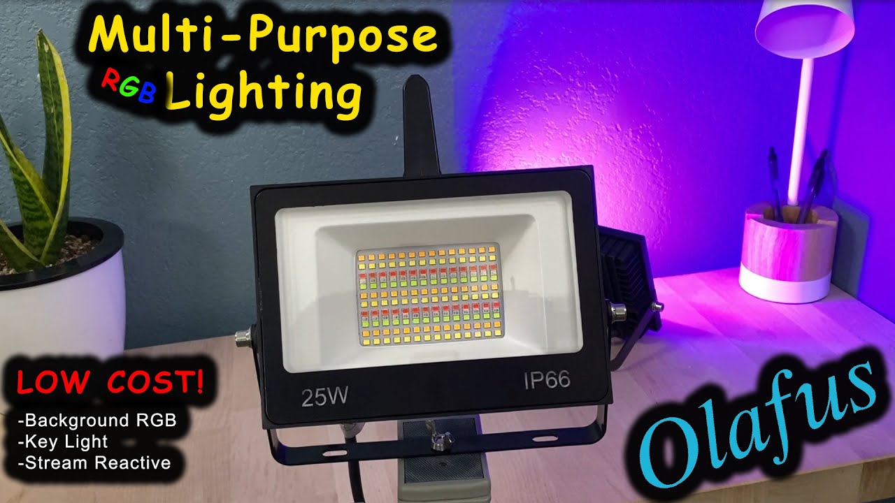 Best LOW COST RGB lighting for YOUTUBE and STREAMING - YouTube