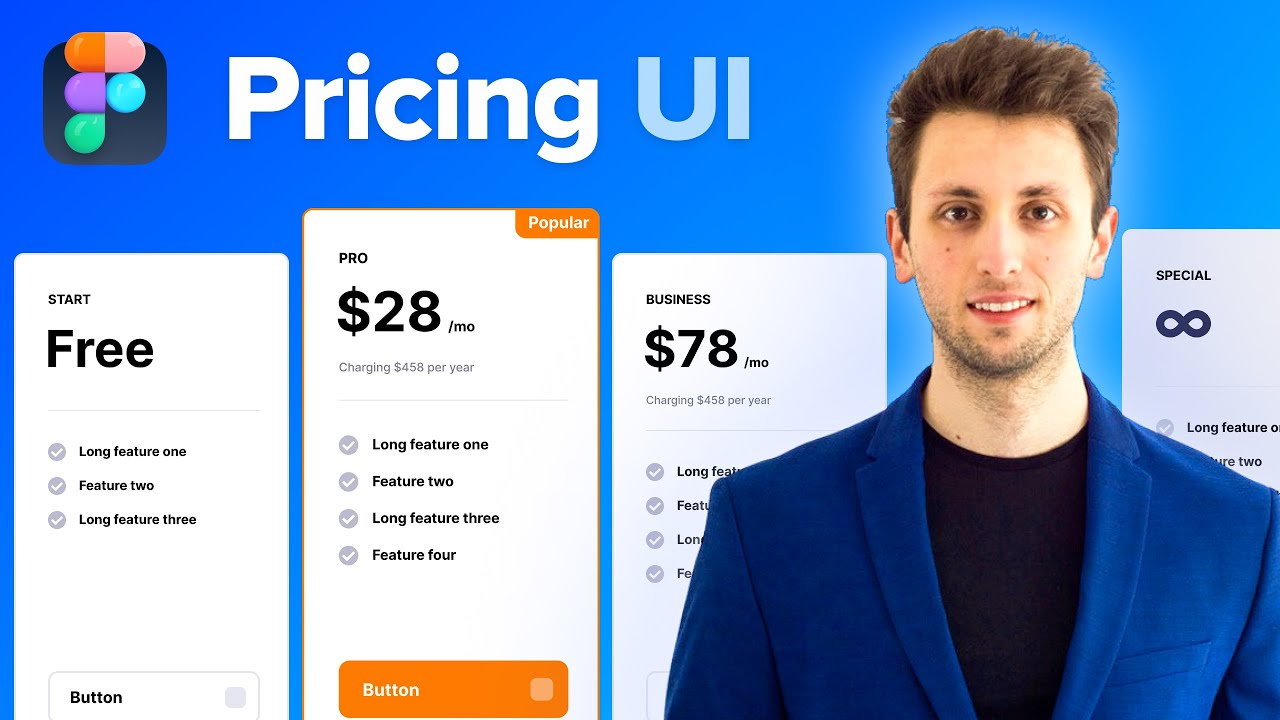 Let's Design a Pricing Page UI in Figma (Tutorial) - YouTube