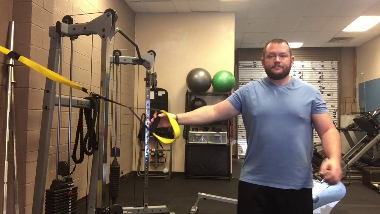 TRX Single Arm Chest Stretch - YouTube