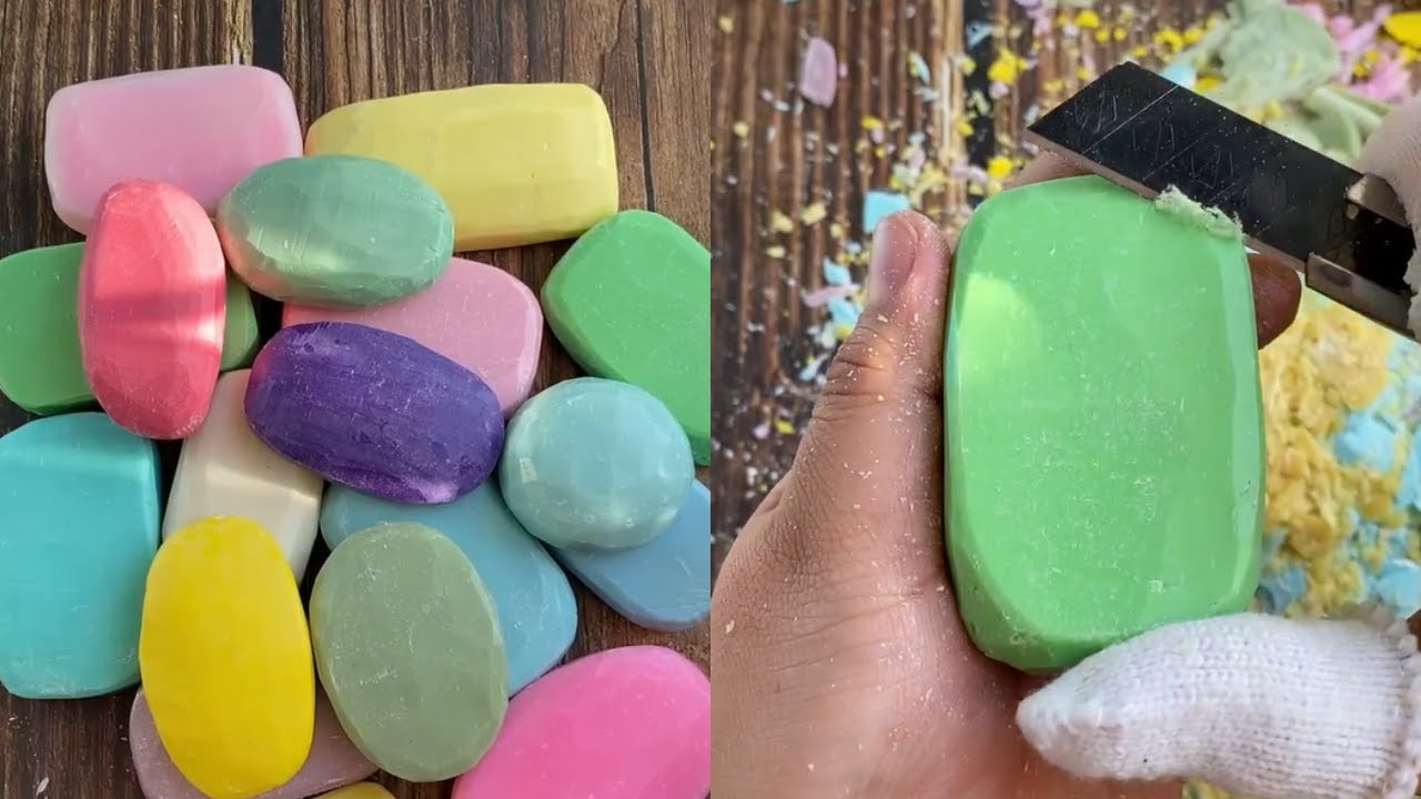 Soap Carving 🧼Soap Crushing ASMR ️Soap Cutting Relaxing Videos #103 ...