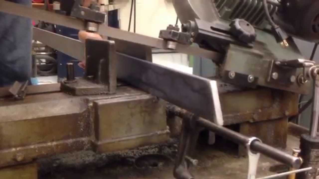 Horizontal Bandsaw Safety 1 of 2 - Mounting Stock Securely - YouTube