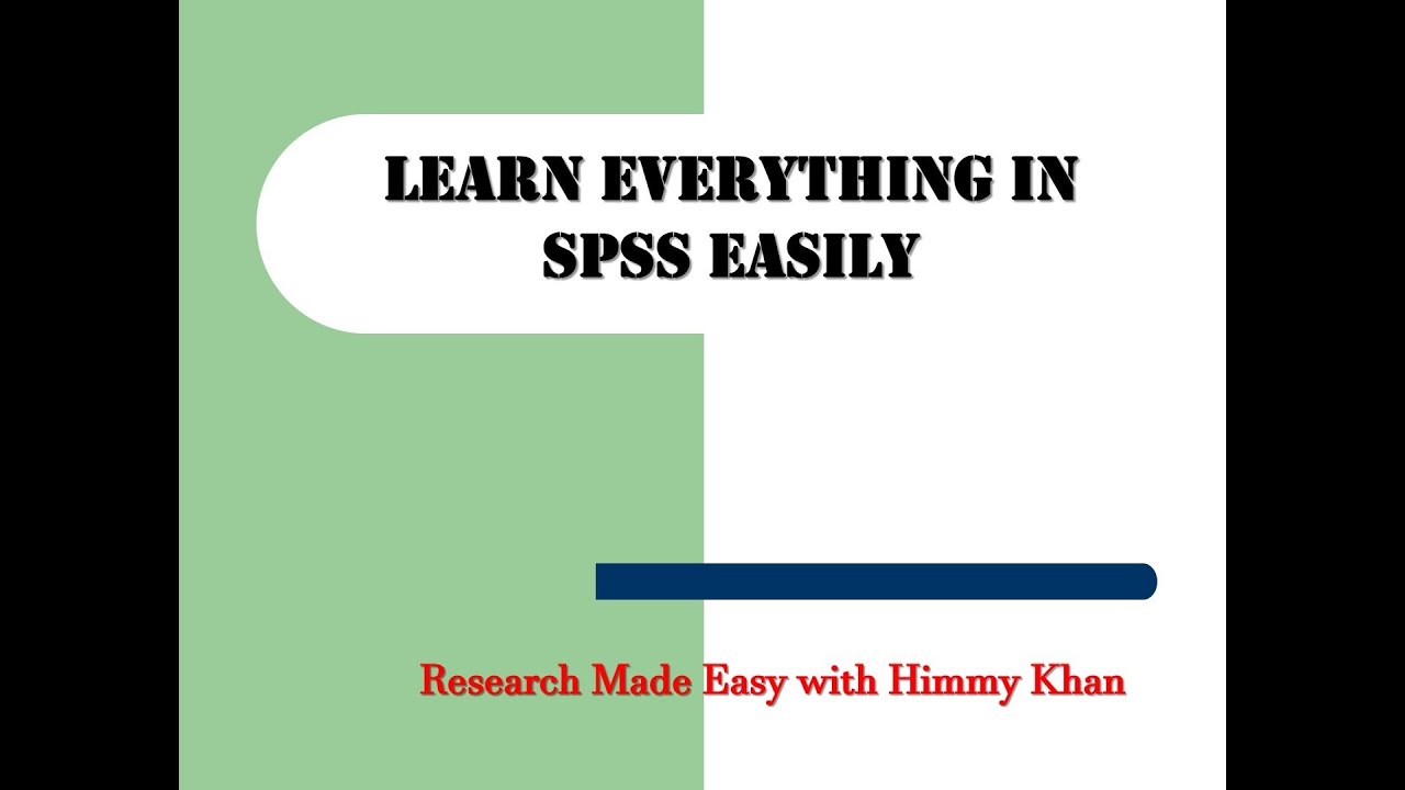 193: LEARN SPSS IN 30 MINUTES - YouTube