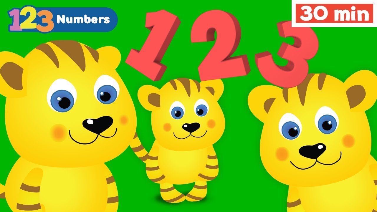 Counting Numbers w Animals for Kids | Numbers 123 Song | Toddler ...