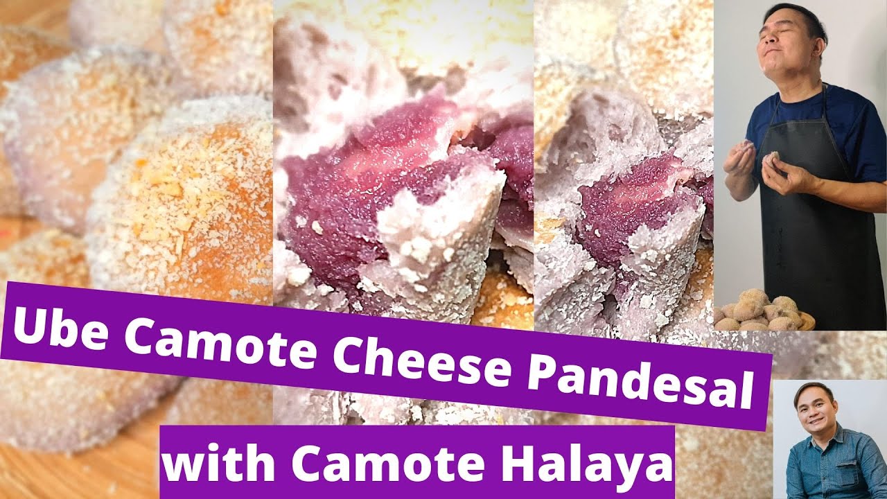 Ube Camote Cheese Pandesal with Camote Halaya (Easy Recipe) - YouTube