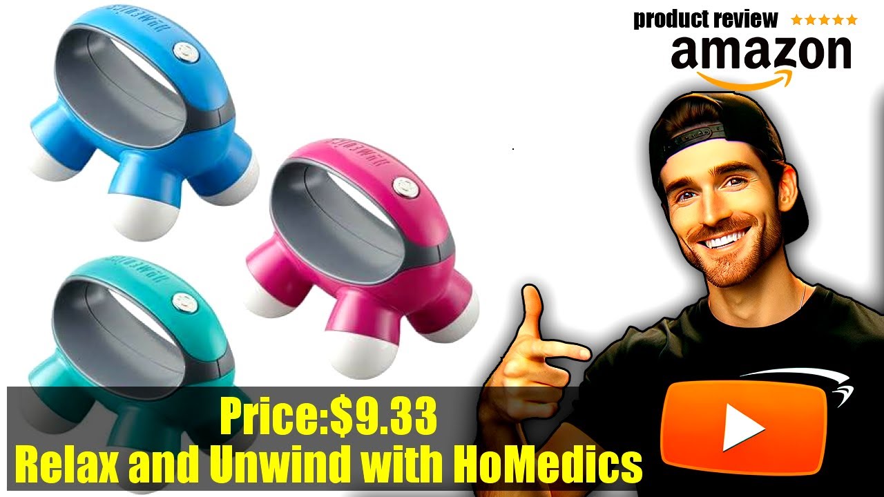 Buy HoMedics, Quatro Mini Hand-Held Massager with Hand Grip, Battery ...
