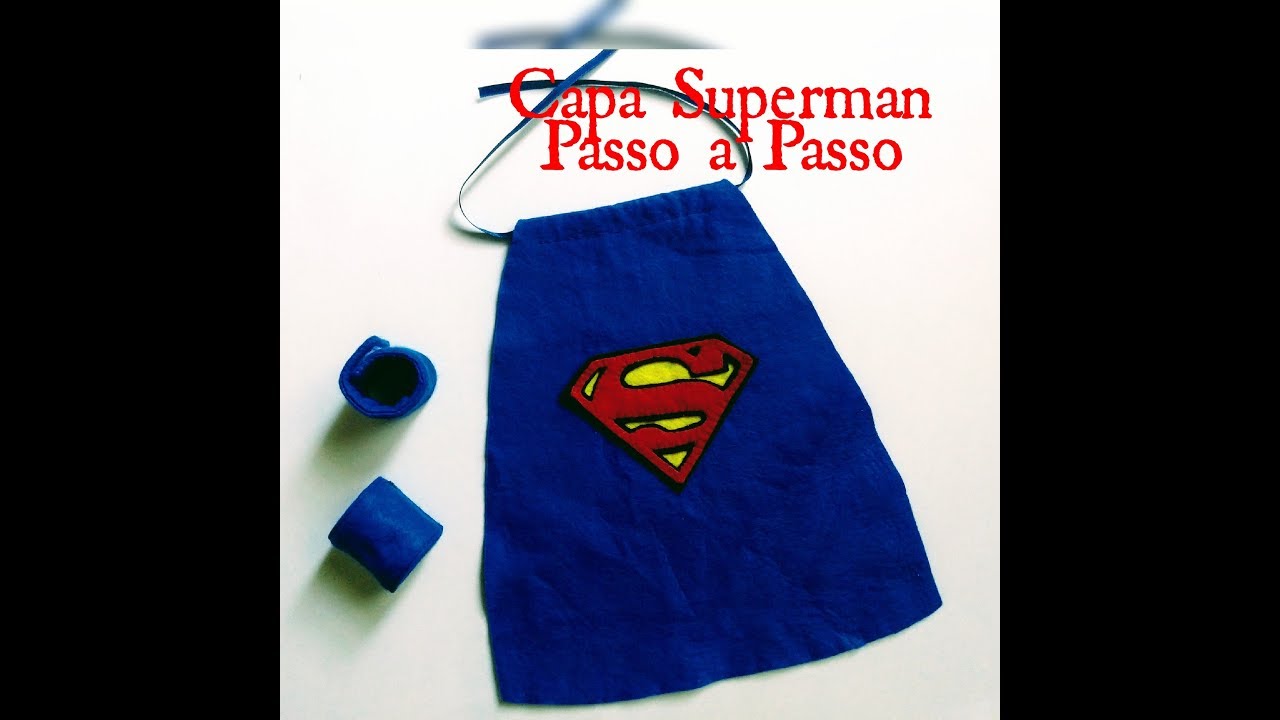 Capa Superman newborn com aplicação em feltro. - YouTube