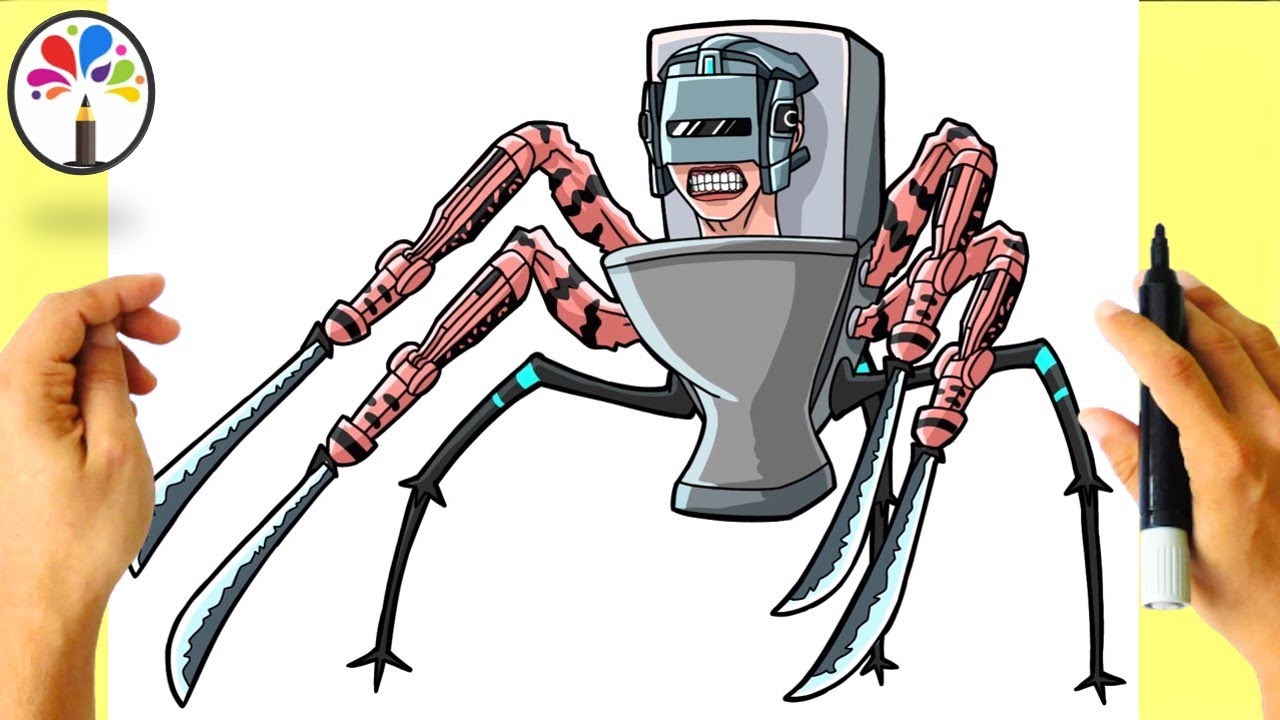 How to draw "Drawing Challenge: Skibidi Sword Katana + Spider Toilet ...