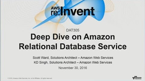AWS Reinvent 2016 Deep Dive - YouTube