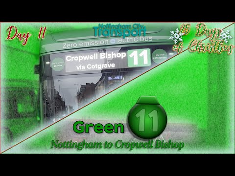 Nottingham City Transport: Green Line 11 • Nottingham to Cropwell Bishop | Full Journey POV