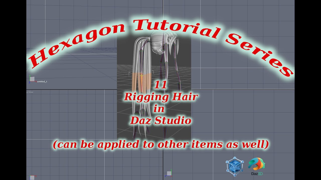 Hexagon Tutorial 11 Rigging Hair in Daz Studio - YouTube