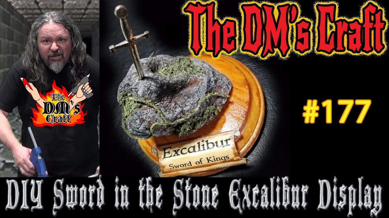 DIY Sword in the Stone Excalibur Display Trophy - YouTube