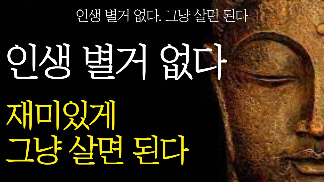 석가모니 명언 인생조언ㅣ인생을 살아보니 재미있게 사는 법은 따로 있더라 늘 마음 편하게 잘 사는 방법 우울하고