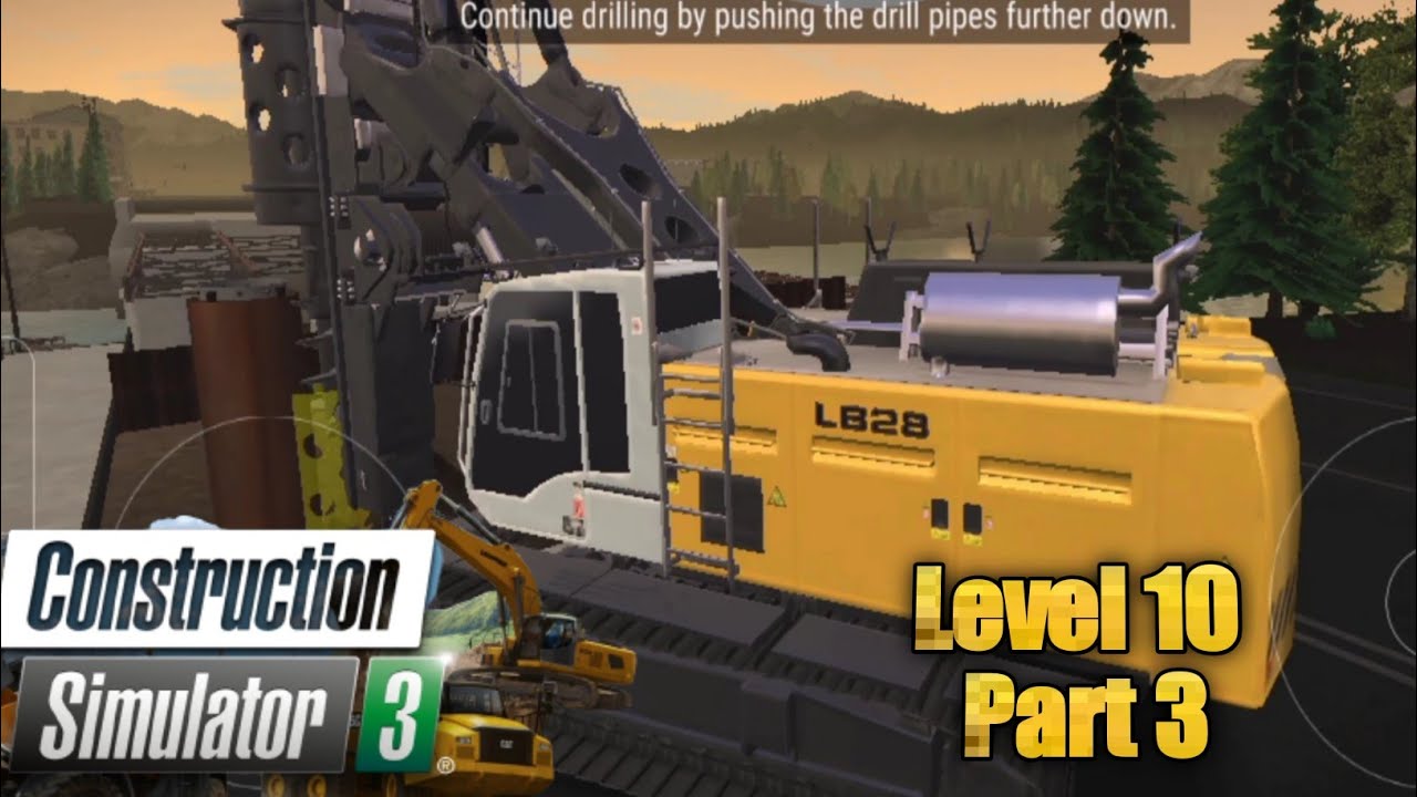 construction simulator 3 lite - bridge construction part 3 - gameplay - YouTube