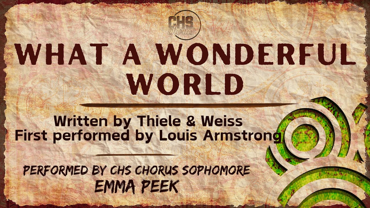 What a Wonderful World - Emma - Spring 2024 - YouTube