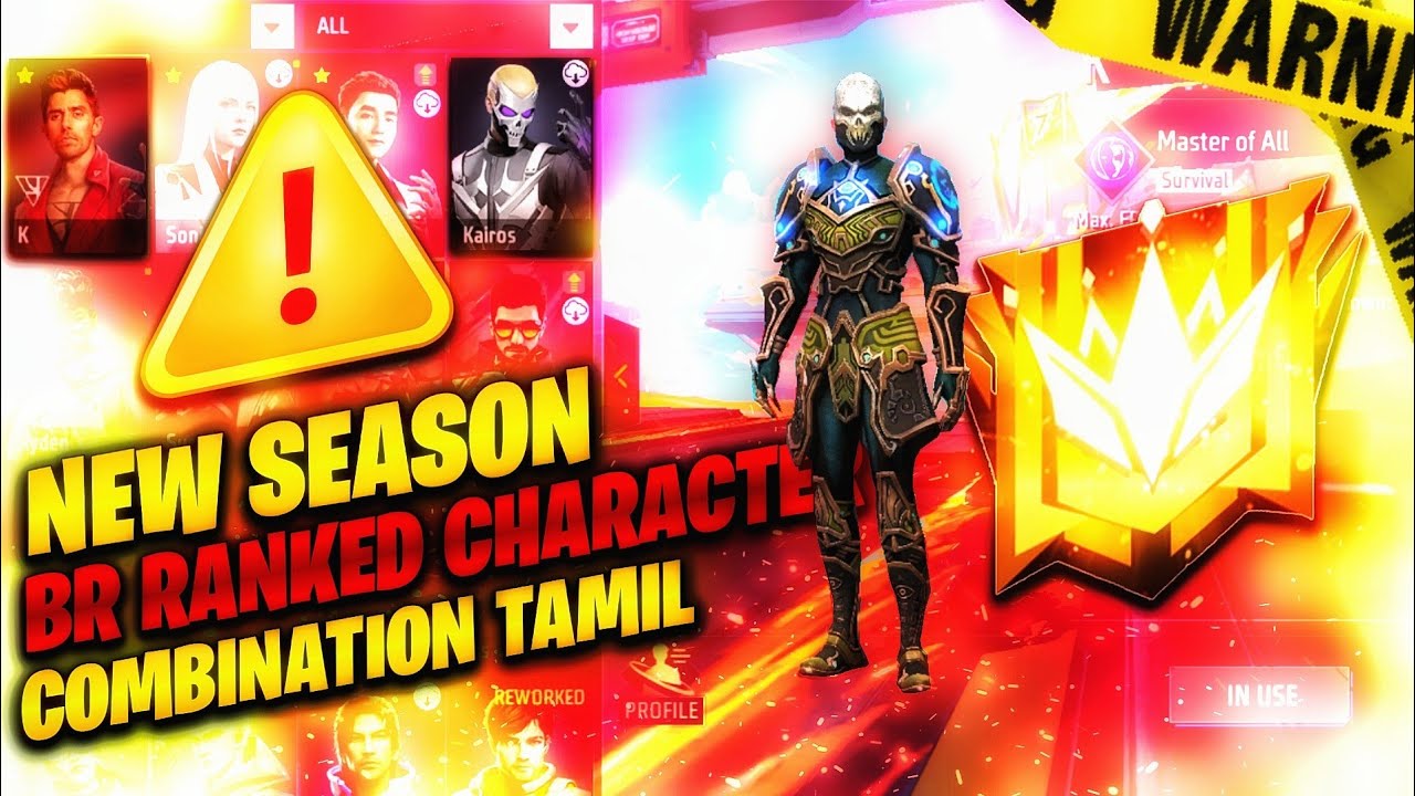 ⚡New season br master push character tamil|Best br rank push character ...