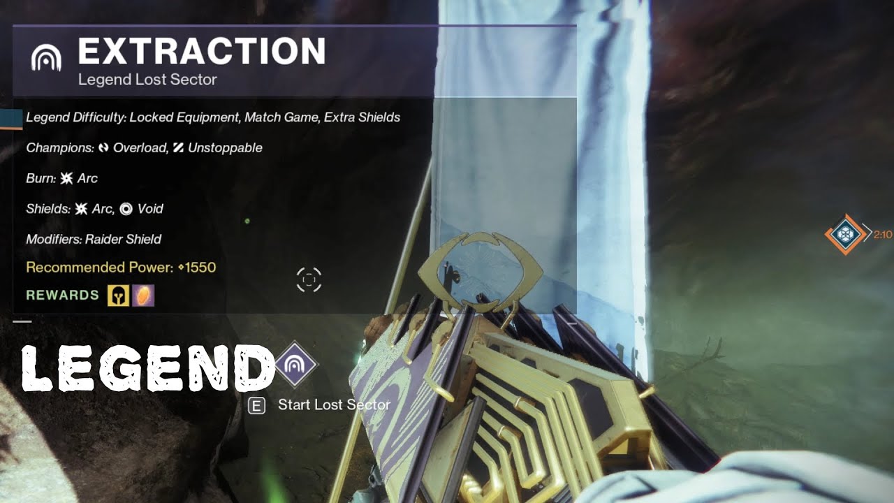 Destiny 2 EXTRACTION Lost Sector Legend Solo | Location in The Throne ...