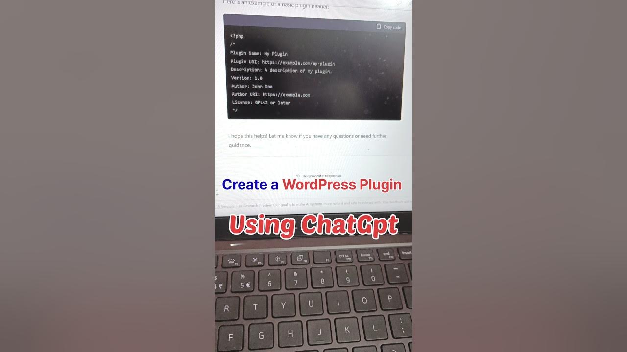 Create WordPress Plugin Using ChatGpt #chatgpt #wordpress #shorts #shortsfeed #webrpoint #wp # ...