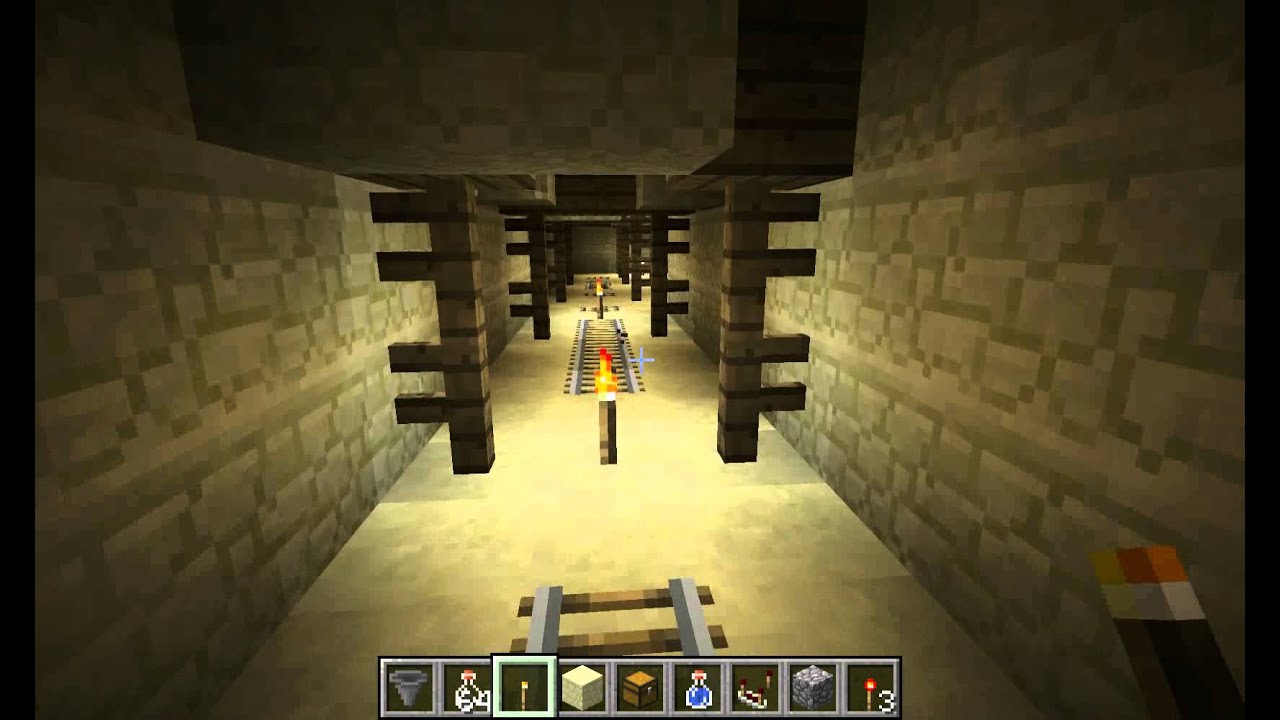 Minecraft: Strange Sandstone Abandoned MineShaft - YouTube