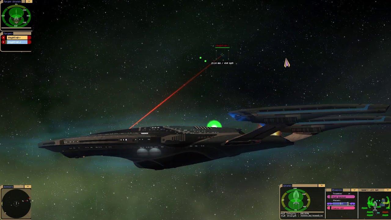 Vesta Class Prototype vs Klingon HeghToQ Duo | KM | Star Trek Bridge ...