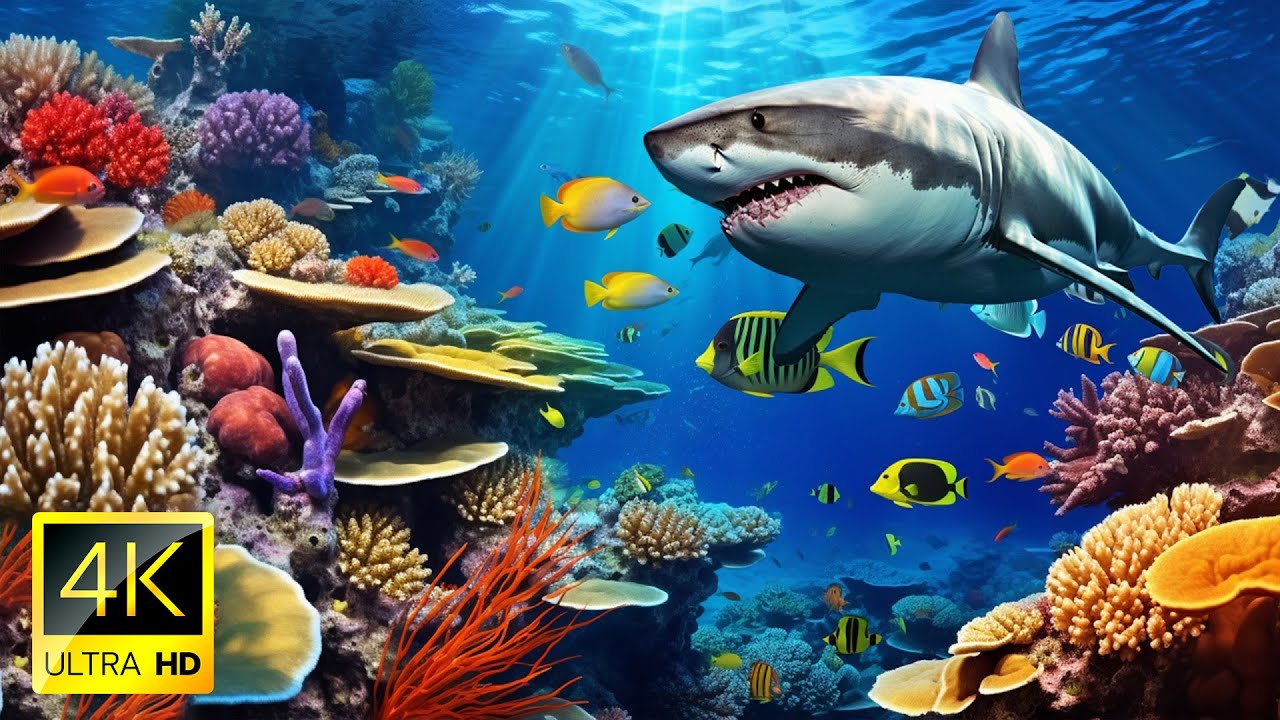 Ocean 4K - Sea Animals for Relaxation, Beautiful Coral Reef Fish in ...
