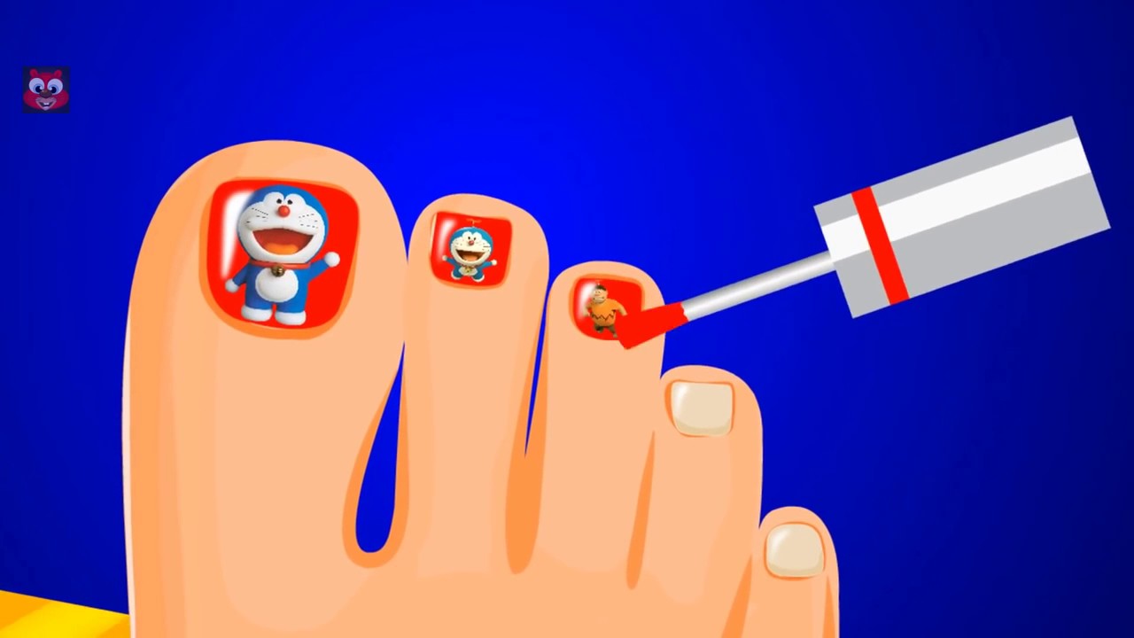Learn Colors | Learn Colors with Surprise Nail Arts Doraemon Toy ...